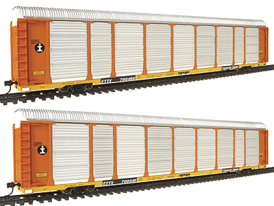 Walthers - Gold Line(TM) Tri-Level Enclosed Auto Carrier Ready to Run 2 Pack - Illinois Central ...