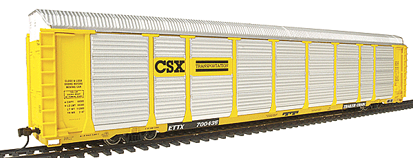 Walthers - Gold Line(TM) Tri-Level Enclosed Auto Carrier Ready to Run - CSX Transportation - 932 ...
