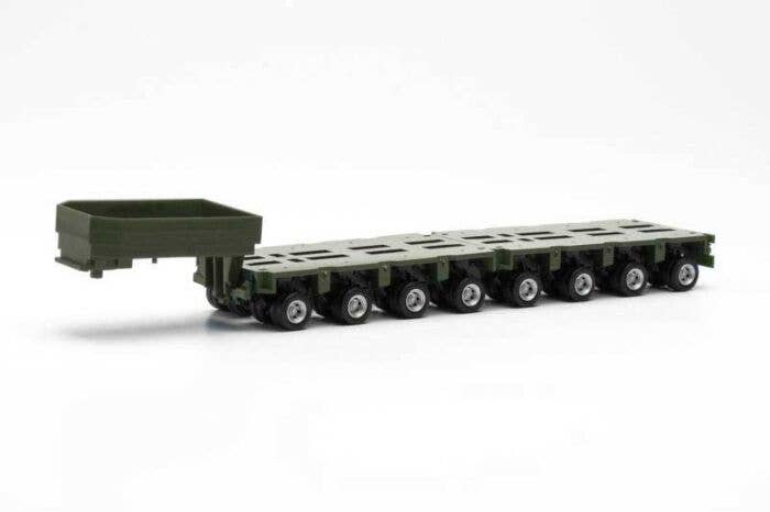 Herpa - Goldhofer 8-Axle Lowboy Trailer - Assembled - Green - 326-746953