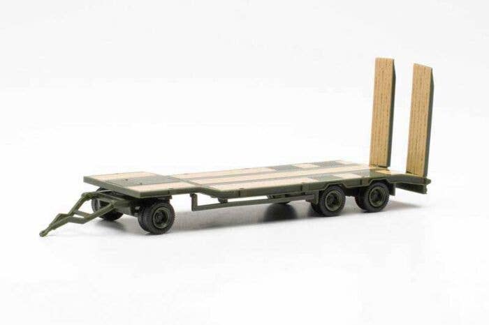 Herpa - Goldhofer Tu3 3-Axle Lowboy Trailer - Assembled - Green - 326 ...