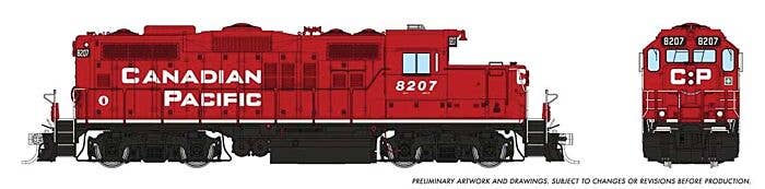 Rapido - GP9u Low-Nose Rebuild - Standard DC - Canadian Pacific #8207 (red, white, black, Block ...