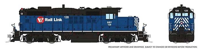 Rapido - GP9u Low-Nose Rebuild - Standard DC - Southern Railway of British Columbia #128 (blue ...