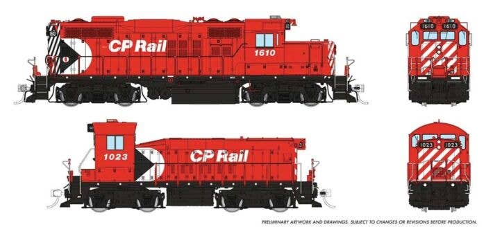 Rapido - GP9u & SW Slug Set - Standard DC - Canadian Pacific #1610 ...