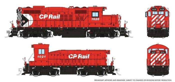 Rapido - GP9u & SW Slug Set - Standard DC - Canadian Pacific #1628 ...