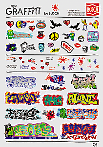 Busch - Graffiti #2 (Dry Transfers) - 189-6035