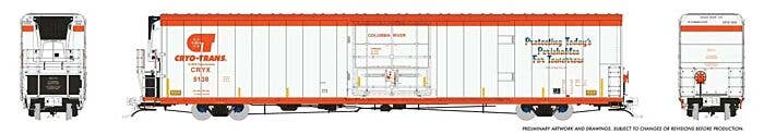 Rapido - Greenbrier 72' IL 7780 Mechanical Reefer - Ready to Run - Cryo ...