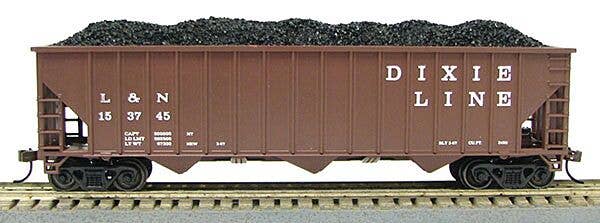 Con-Cor - Greenville 100-Ton 15-Panel 3-Bay Hopper w/Coal Load - Ready to Run - Louisville ...