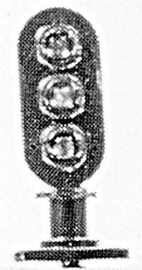 NJ Intl - Ground Signal w/LEDs - 3-Light (black) - 525-2110