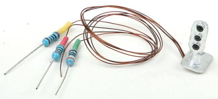 NJ Intl - Ground Signal w/LEDs - 3-Light (silver) - 525-2111