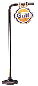 Model Pwr - Gulf Station Sign - Lighted - 490-983