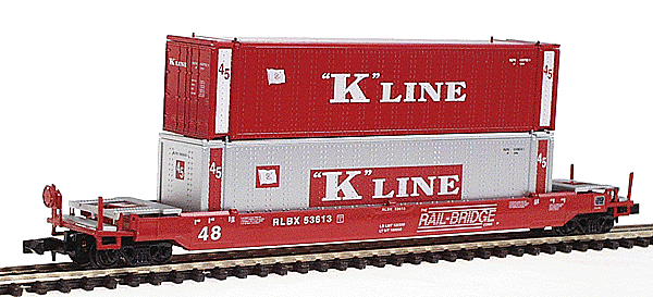 Con-Cor - Gunderson "All Purpose" Twin Stack Well Car w/2 Containers ...