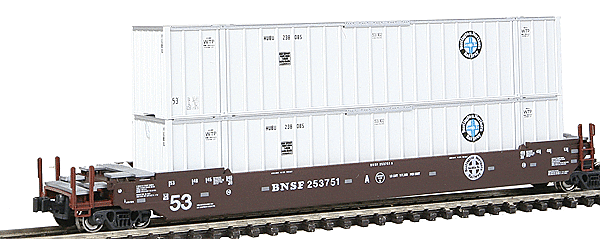 Kato - Gunderson MAXI-IV 3-Unit Double Stack Well Car w/53' Containers ...