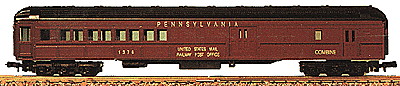 Model Pwr - Heavyweight Combine - Pennsylvania Railroad - 490-8626