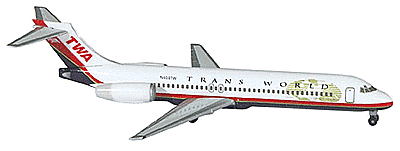 Herpa - Herpa Wings Aircraft - Assembled - Boeing 717-200 TWA - 326-512374