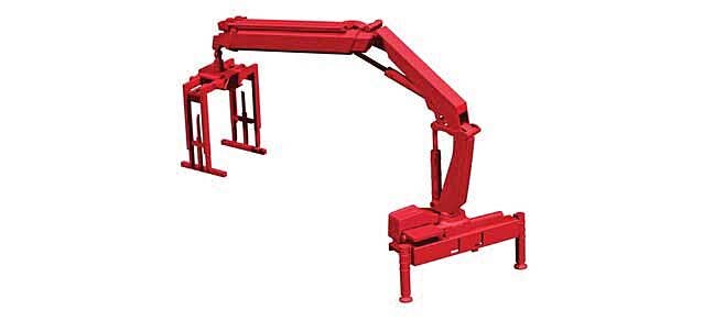 Herpa - Hiab X-Hipro Loading Crane with Pallet Fork - 326-54133