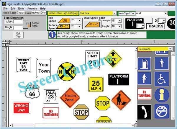 Evan Des - Highway & Railway Sign Creator Software CD - 266-A23