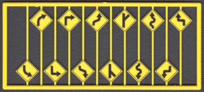 Tichy - Highway Road Path (Arrow) Warning Signs - Yellow w/Black Print ...