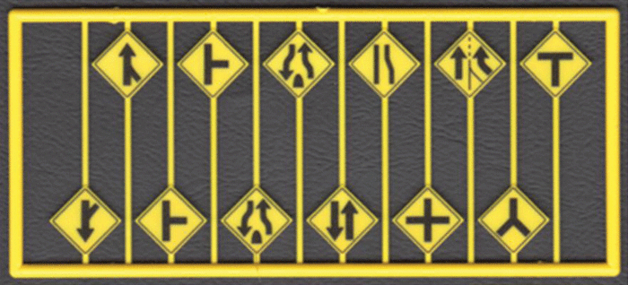 Tichy - Highway Road Path (Arrow) Warning Signs - Yellow w/Black Print ...