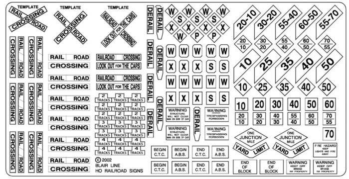 Blair Line - Highway Signs - Railroad Signs 1900-Present (black, white ...