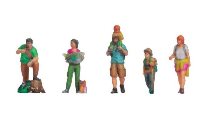 Noch - Hikers - Color 3D Print - pkg(5) - 528-35825