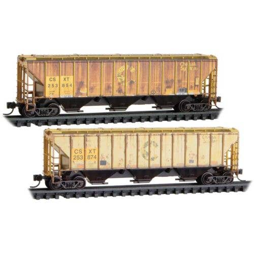 MicroTrain - Hopper 2-Pk Wthrd CSX - 489-98305096