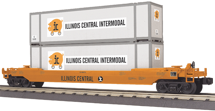 MTH - Husky Stack Car - 3-Rail - Ready to Run - RailKing(R) - Illinois ...