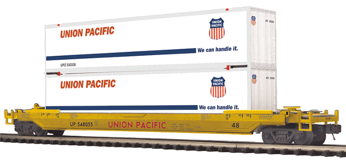 MTH - Husky Stack Car w/2 48' Containers - 3-Rail - Ready to Run ...