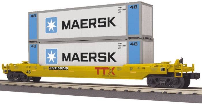 MTH - Husky Stack Intermodal Well Car - 3-Rail - Ready to Run ...