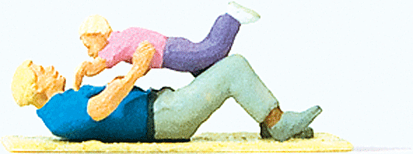 Preiser - Individual Figure - Father & Son - 590-28158