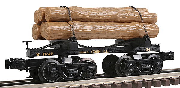 IndustRail - Industrial Rail(R) Skeleton Log Car with Log Load, 3-Rail ...