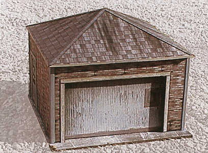Clever - Insulbrick Storage Building/Garage Precision Card Model Kit ...