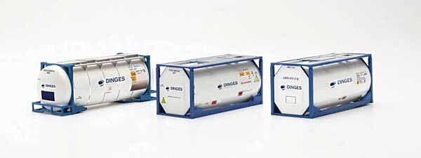 Herpa - Intermodal 20' Bulk Liquid Container Set - 1 Each of 3 Styles ...