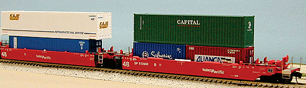 Deluxe - Intermodel Starter Set Maxi-Stack III well Car with Assorted ...