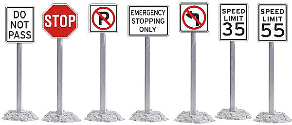 Lionel - K-Line by Lionel Regulatory Signs w/Removable Bases - Set of ...