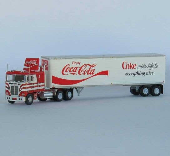 Ttrainworx - Kenworth K100 Tractor with 40' Trailer - Assembled - Coca ...