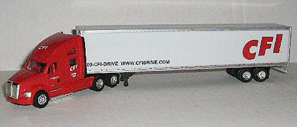 HLP - Kenworth T700 w/53' Dry Van - Assembled - CFI (red Tractor, white ...
