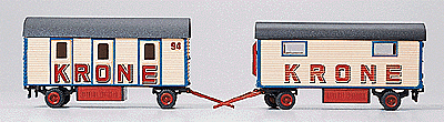 Preiser - Krone Circus Trailers - 3-Compartment Personnel Carrier w/ 1 ...