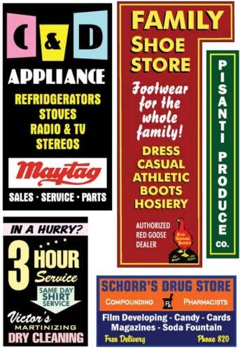 City Class - Large Wall Signs - Set No. 2 - 195-50116