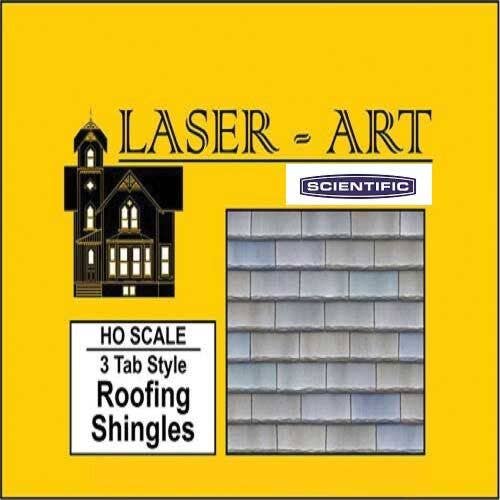 Laser-Art - Laser-Cut Roof Shingles - 4 x 9" 10.2 x 15.2cm Sheets ...