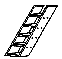 CustFinish - Locomotive Ladders pkg(2) - 247-155