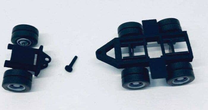 Herpa - Lowboy Dual-Axle Booster w/Integrated Rear Axle - 2 Sets - 326-5524