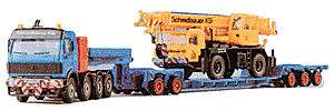 Kibri - Lowboy Tractor/Trailer Rigs - MB 4-Axle Tractor w/4-Axle Lowboy ...