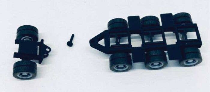 Herpa - Lowboy Tri-Axle Booster w/Integrated Rear Axle - 2 Sets - 326-5525
