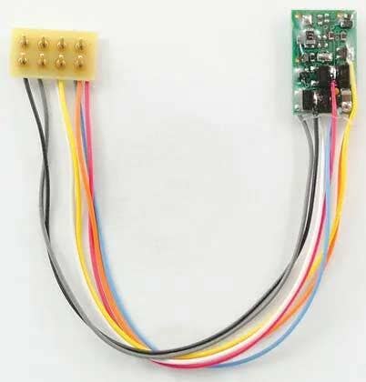 TCS - M1P-3.5" 1 Amp, 2 Function DCC Decoder - Control Only - With 3.5" 8.89cm Harness, NMRA 8 ...