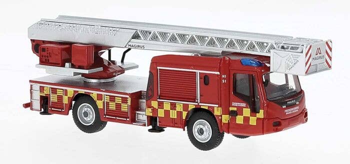Brekina - Magirus M32L-AS Fire Ladder Truck - Assembled - Frederiksborg ...