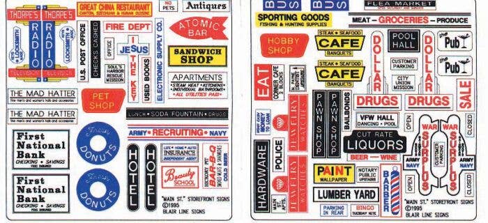 Blair Line - Main St Storefront Signs - 184-251