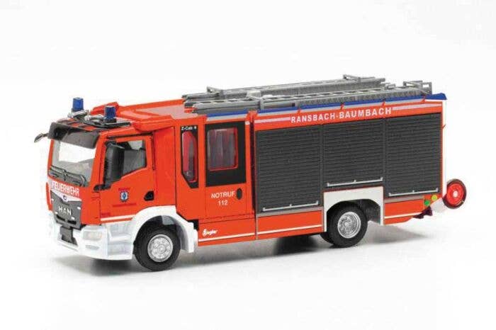 Herpa - MAN TGM CC Fire Truck - Assembled - Fire Department (red, white ...