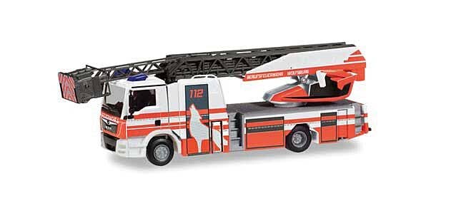 Herpa - MAN TGS Fire Ladder Truck - Assembled - Wolfsburg, Germany ...