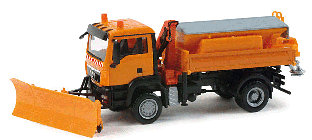 Herpa - MAN TGS M Cabover Snowplow w/Blade & Salt/Sand Spreader - 326 ...