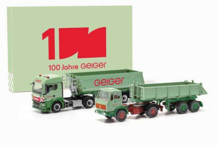 Herpa - MAN TGS Tractor with Dump Trailer 2-Pack - Assembled - Geiger ...
